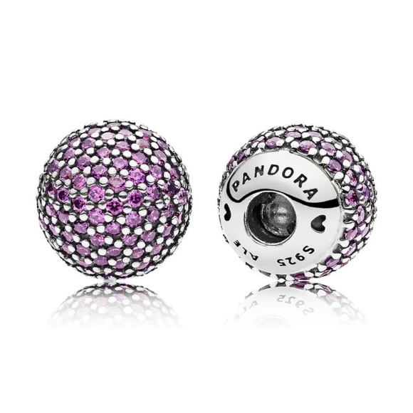 Pandora | Jewelry | Pandora Pair Of Purple Pave End Caps | Poshmark
